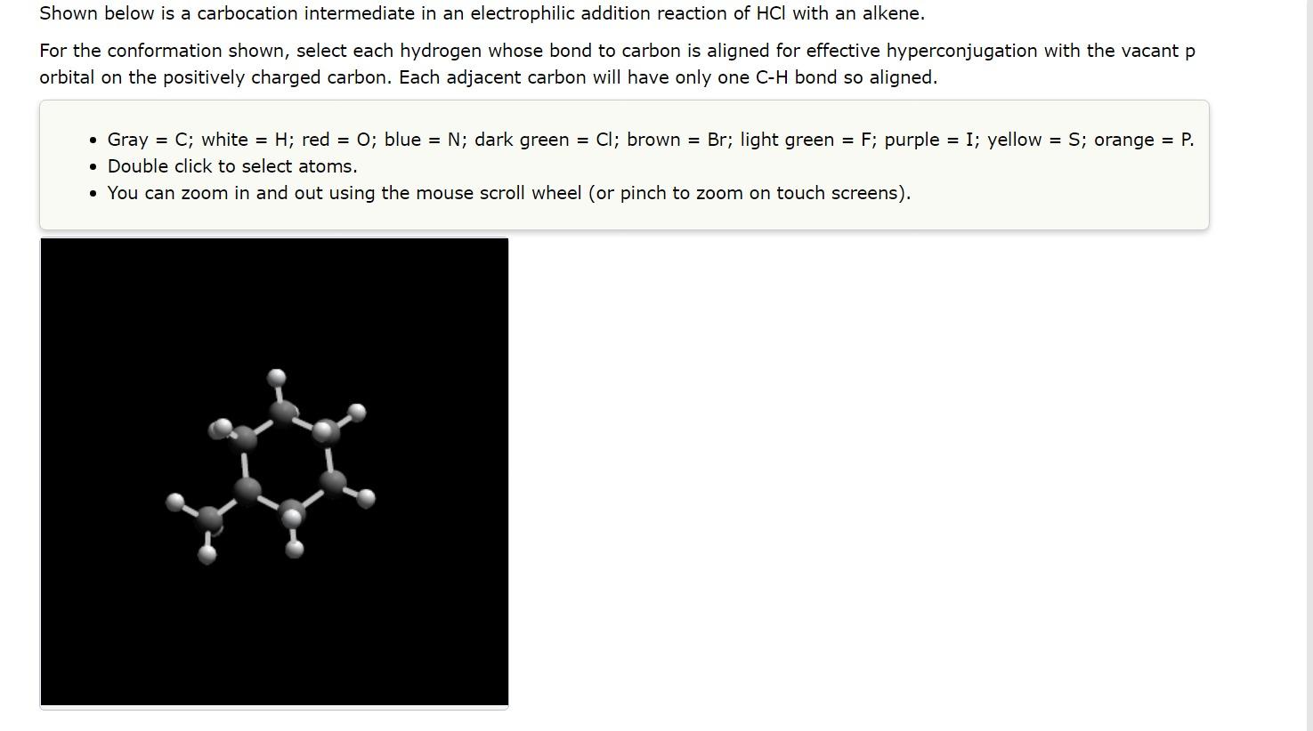 Solved For the conformation shown, select each hydrogen | Chegg.com