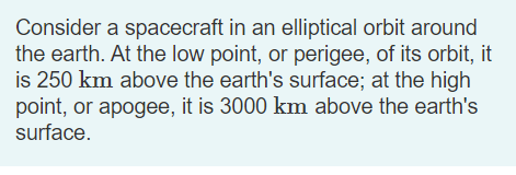 Solved Consider a spacecraft in an elliptical orbit around | Chegg.com