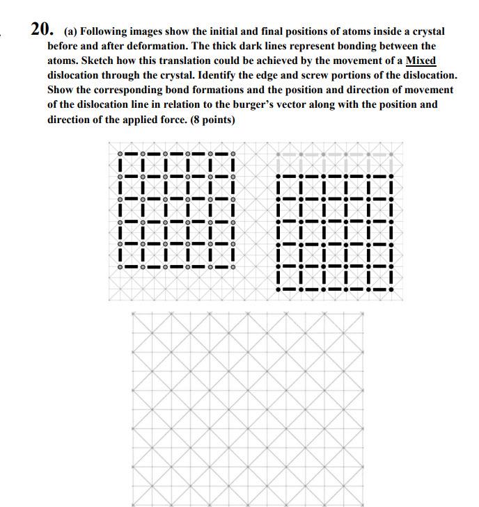 Solved 20. (a) Following images show the initial and final | Chegg.com