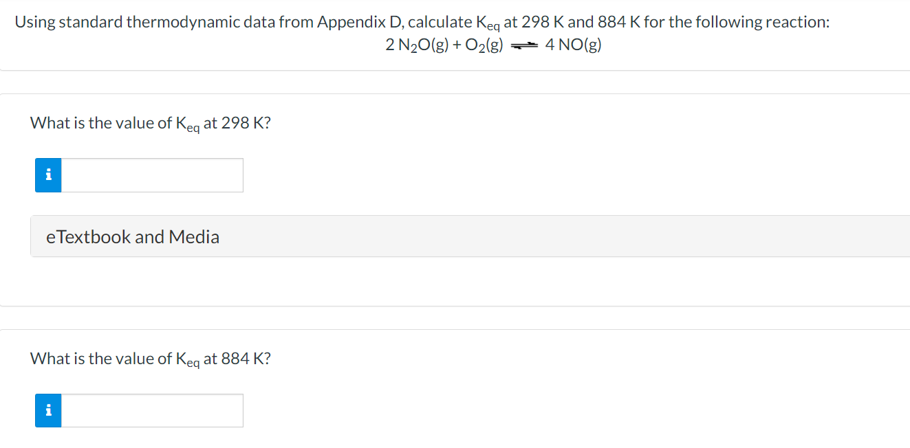 Solved Using standard thermodynamic data from Appendix D, | Chegg.com