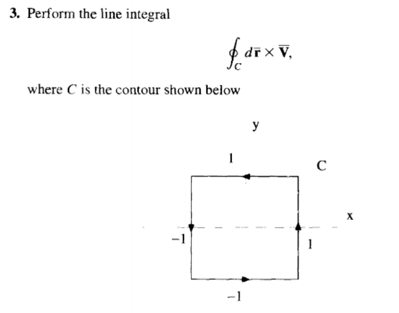 Solved 3. Perform the line integral where C is the contour | Chegg.com