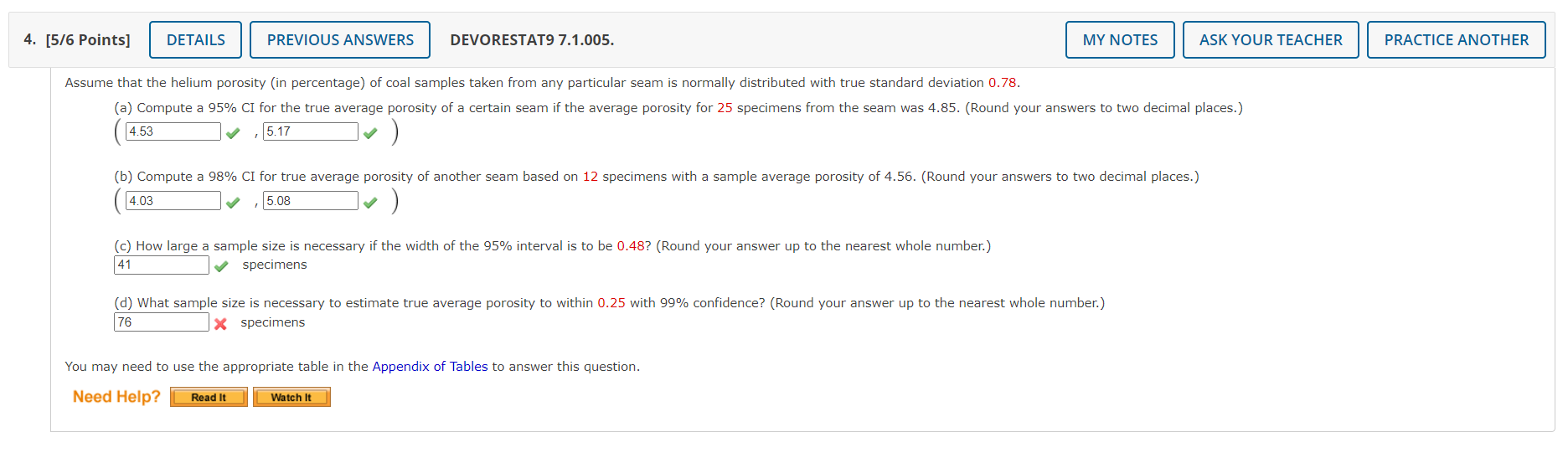 Solved 4 [5 6 Points] Details Previous Answers Devorestat9