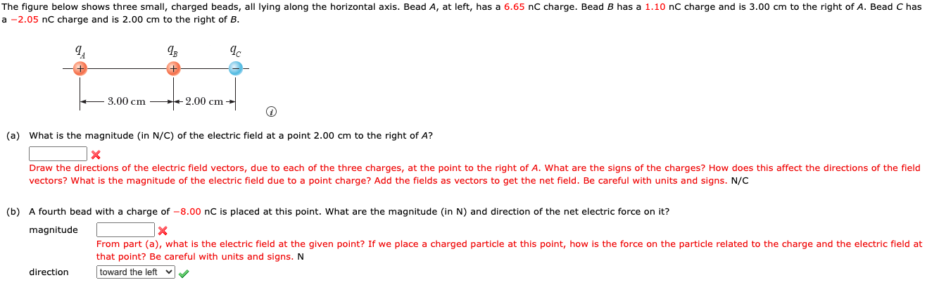 Solved (a) Determine the electric field strength at a point | Chegg.com
