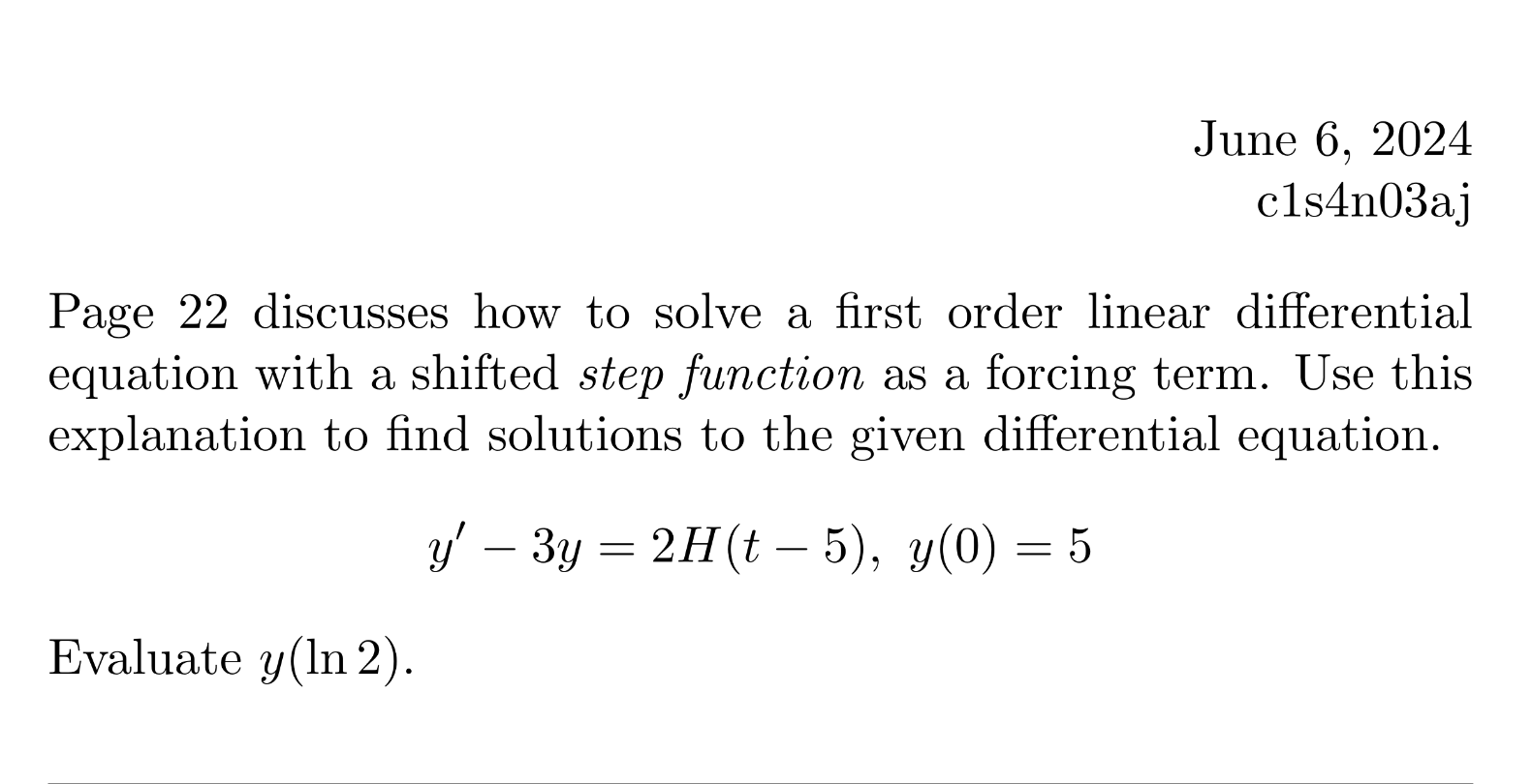 Solved Page 22 ﻿discusses how to solve a first order linear | Chegg.com