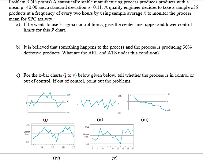 Solved Problem 3 (45 points) A statistically stable | Chegg.com