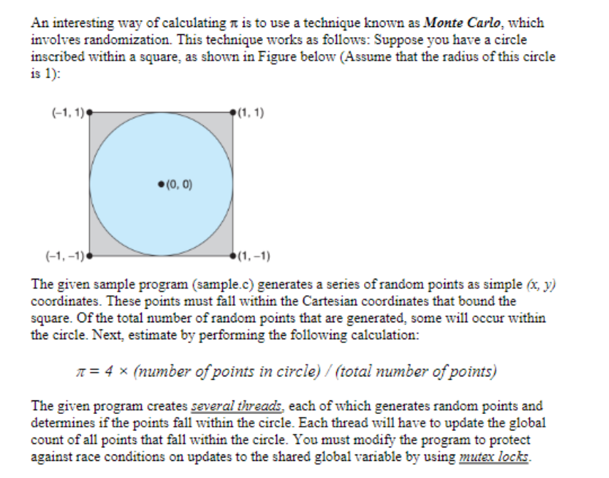 Solved An interesting way of calculating π is to use a | Chegg.com