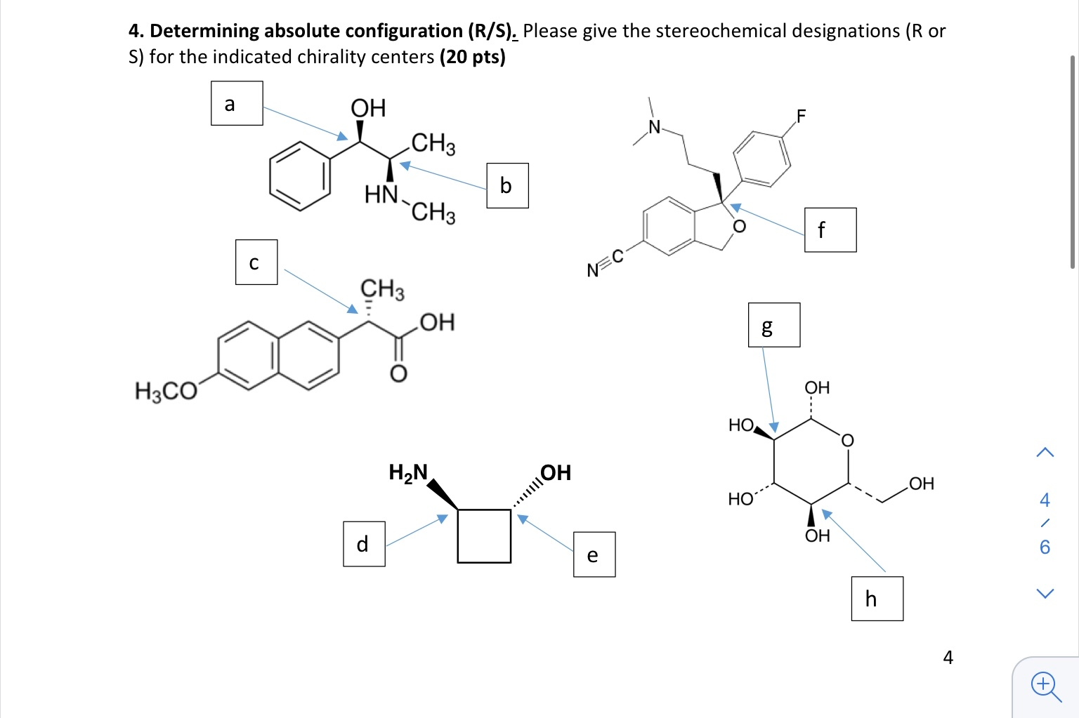 Solved 4. Determining absolute configuration (R/S). Please | Chegg.com