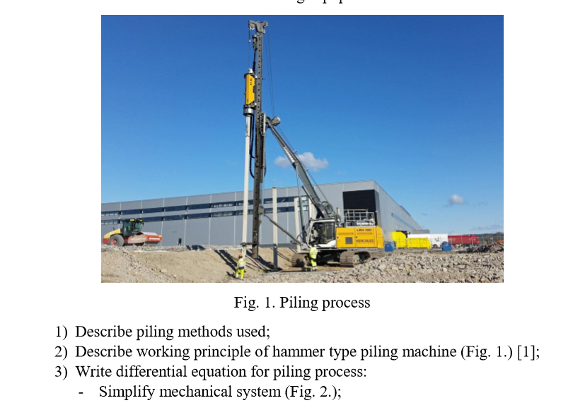 2) Describe working principle of hammer type piling | Chegg.com