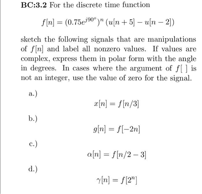 Solved BC:3.2 For the discrete time function un+5 sketch the | Chegg.com