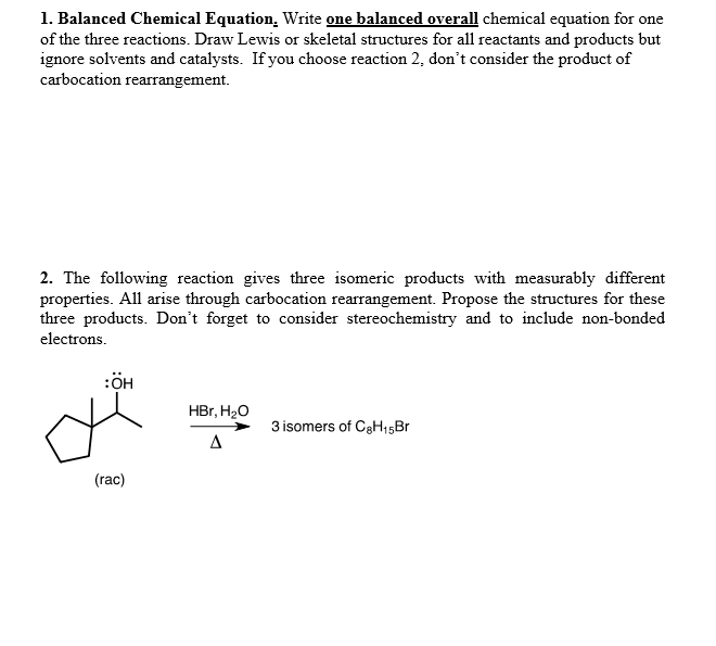 Solved Reaction 1. OH NaBr H2SO4(aq) Reaction 2. ;Br: NaBr | Chegg.com