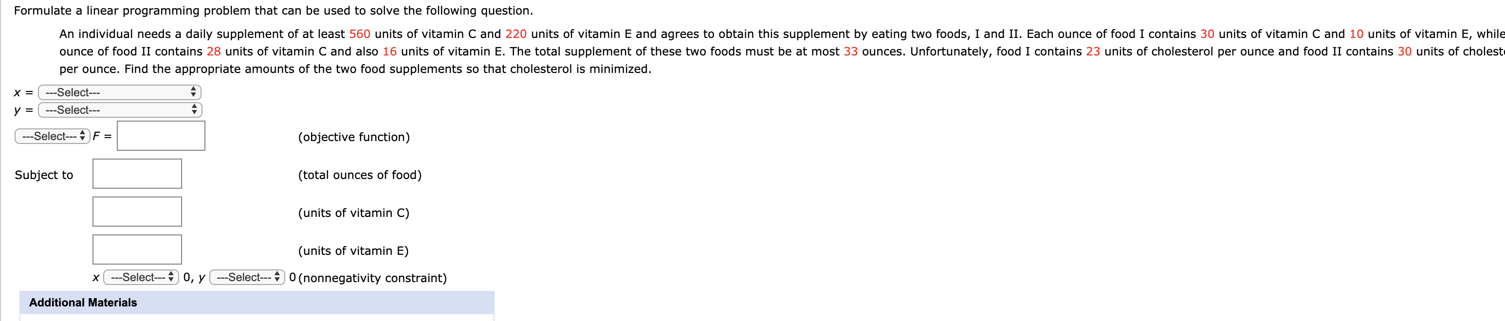 Solved Formulate a linear programming problem that can be | Chegg.com