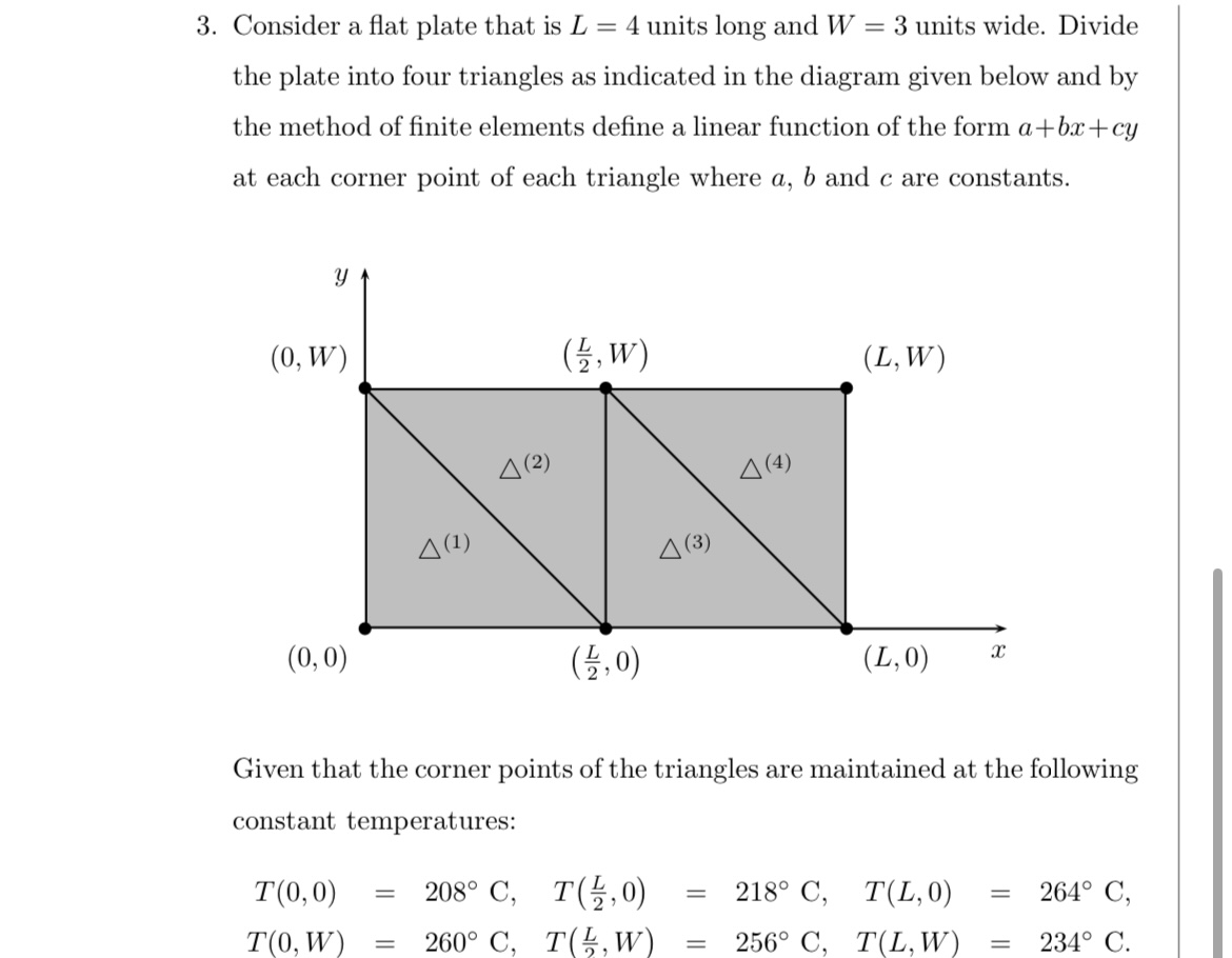 Solved 3. Consider a flat plate that is L=4 units long and | Chegg.com