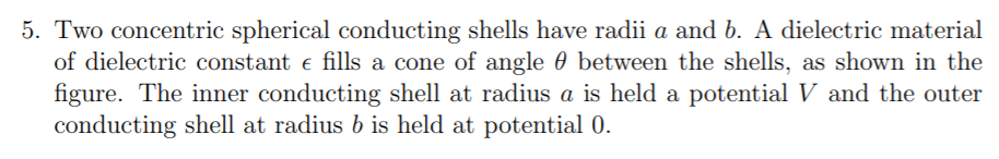 5. Two concentric spherical conducting shells have | Chegg.com