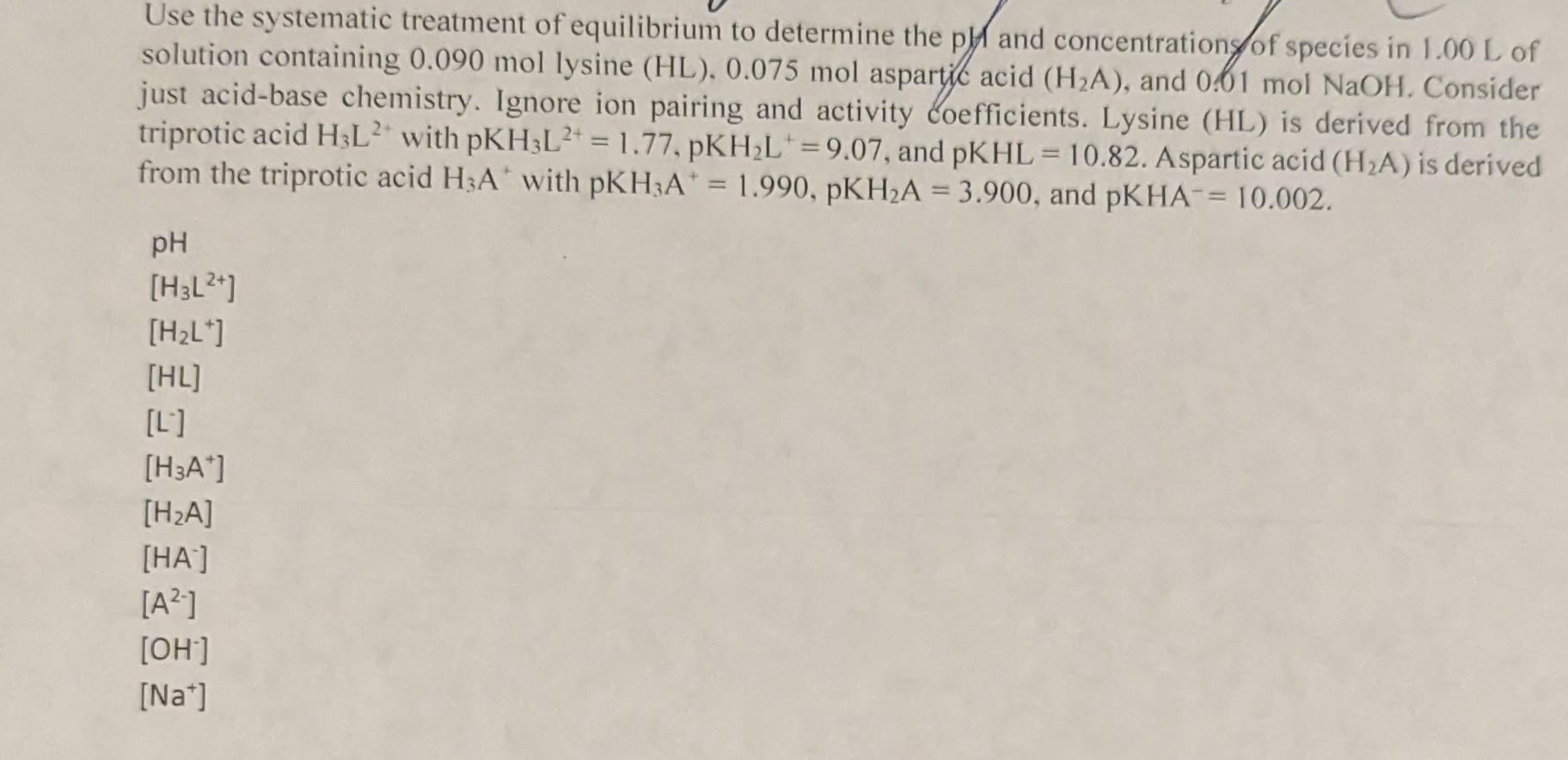 Solved Use The Systematic Treatment Of Equilibrium To