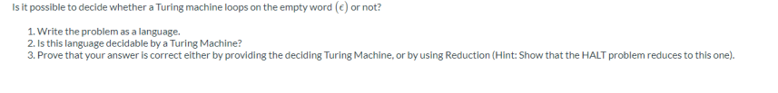Solved а Is it possible to decide whether a Turing machine | Chegg.com