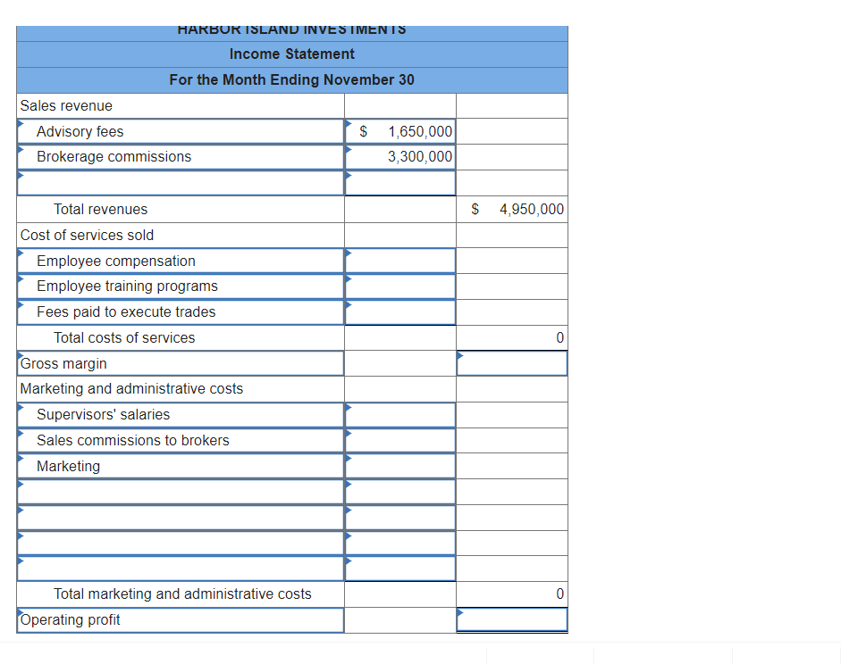 Solved Harbor Island Investments (HII) is a discount | Chegg.com