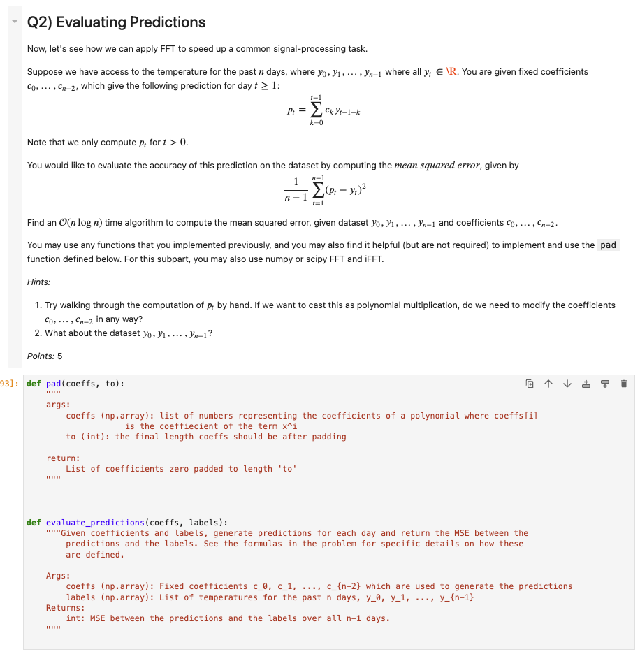 Solved Q2) Evaluating Predictions Now, let's see how we can | Chegg.com