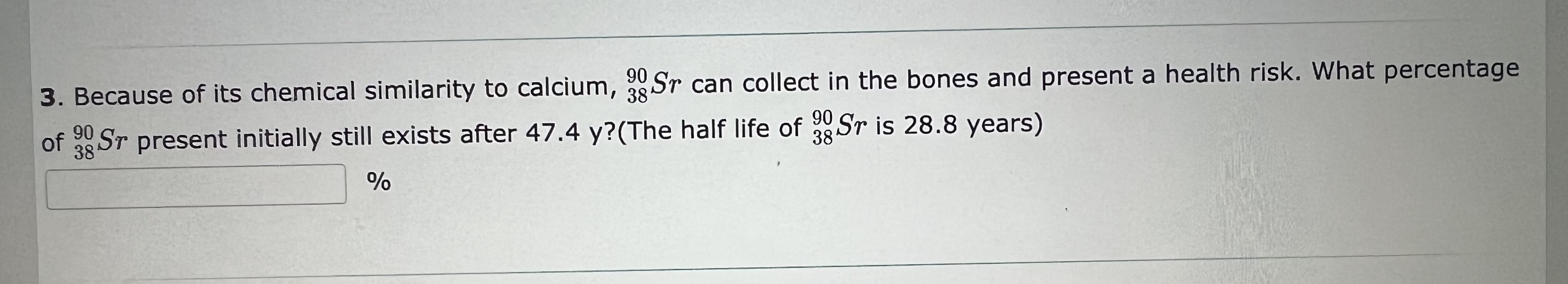 Solved Because of ﻿its chemical similarity to ﻿calcium, | Chegg.com