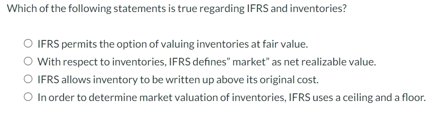 Solved Which of the following statements is true regarding | Chegg.com
