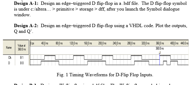 Design A-1: Design an edge-triggered D flip-flop in | Chegg.com