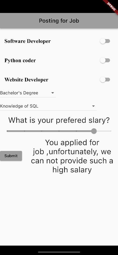 DEBUG Posting for Job Software Developer Python coder | Chegg.com