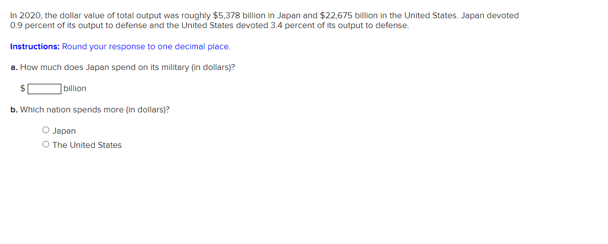 Solved In 2020 , the dollar value of total output was | Chegg.com