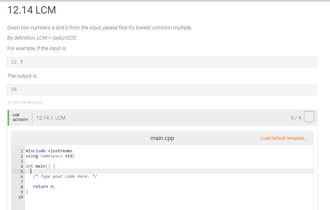 Solved Given two numbers a and b from the input, please find | Chegg.com