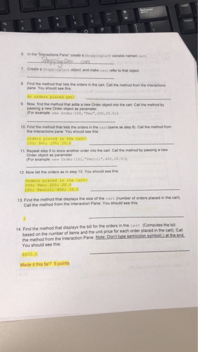 Solved /* Order Class * used for creating Order Objects in | Chegg.com