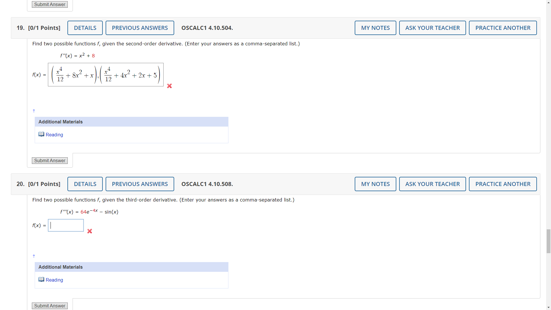 Solved Find two possible functions f, given the second-order | Chegg.com