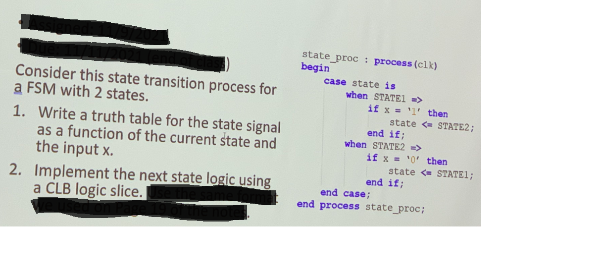 Solved Consider this state transition process for a FSM with | Chegg.com
