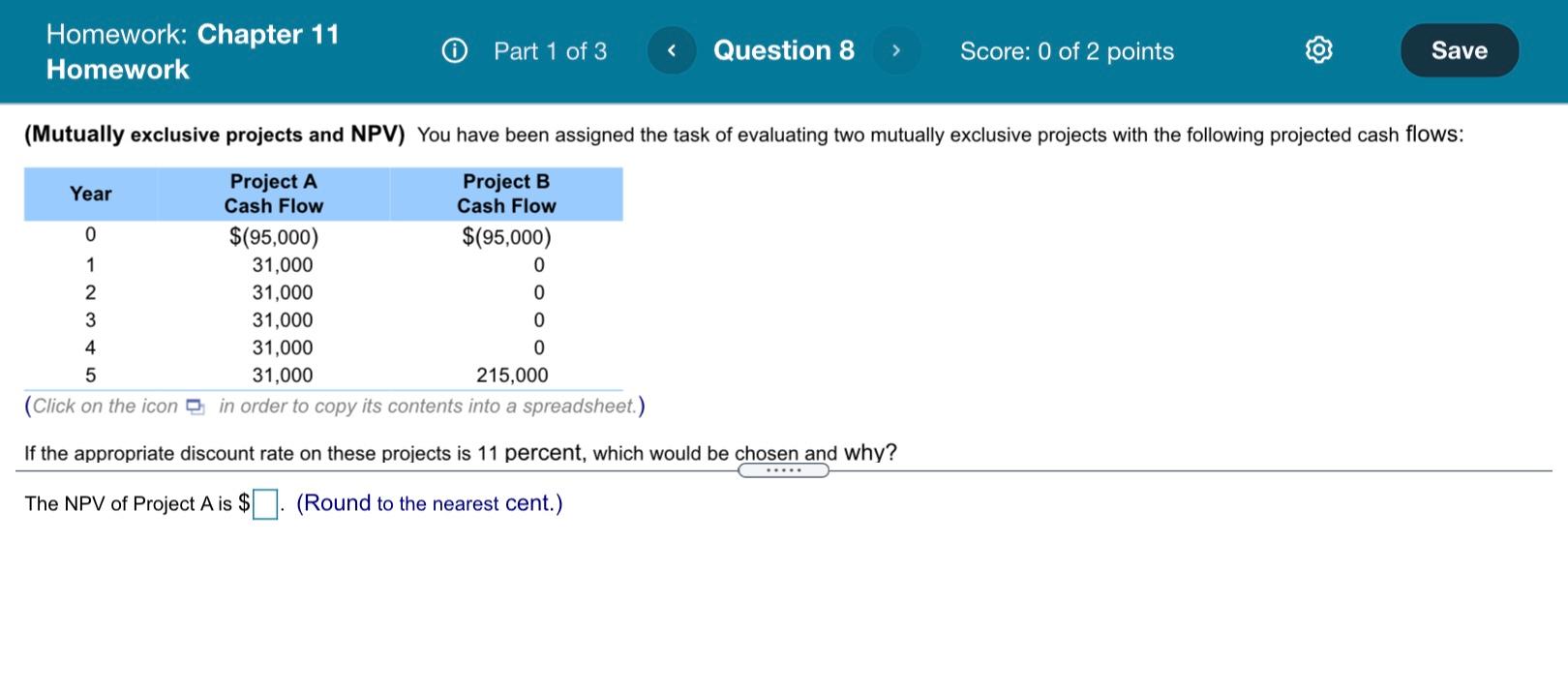 Solved Homework Chapter 11 Homework 0 Part 1 Of 3