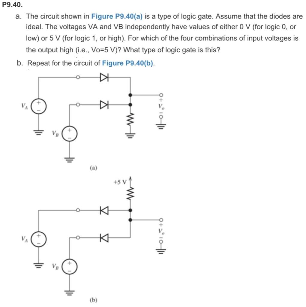 Solved a. The circuit shown is a type of logic gate. Assume | Chegg.com
