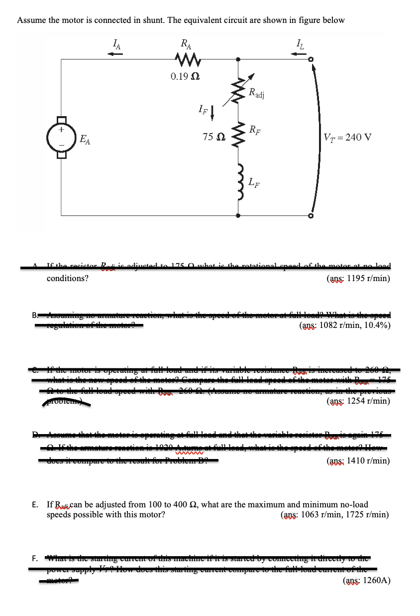 Solved Tutorial 2-DC Machines Please refer to the following | Chegg.com
