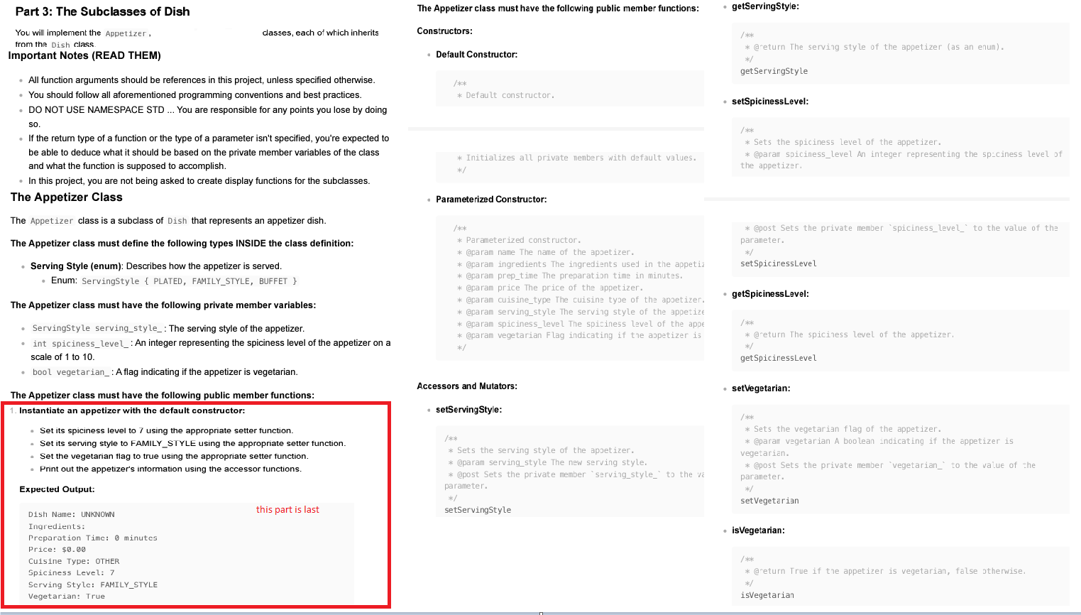 Solved C++ ﻿Need hpp and cpp file!part 3: The Subclasses of | Chegg.com