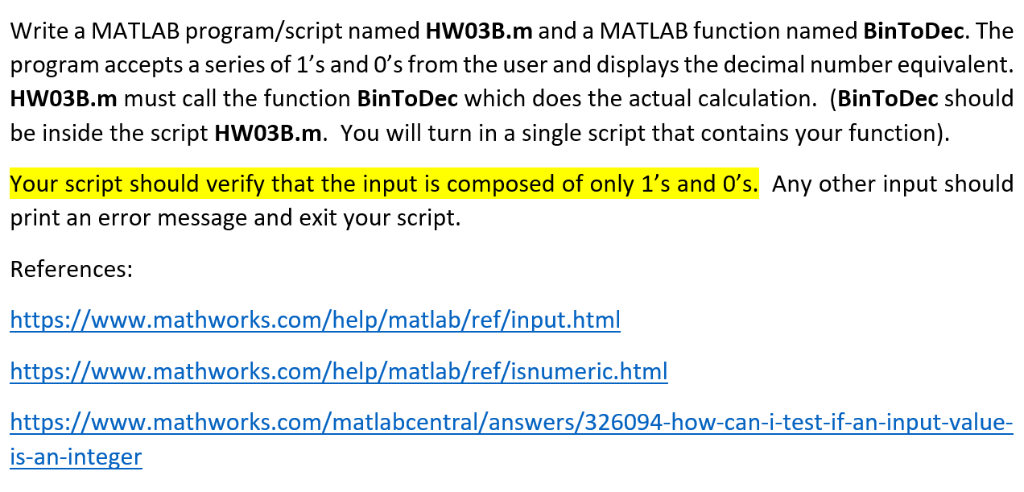Solved Write a MATLAB program/script named HW03B.m and a | Chegg.com