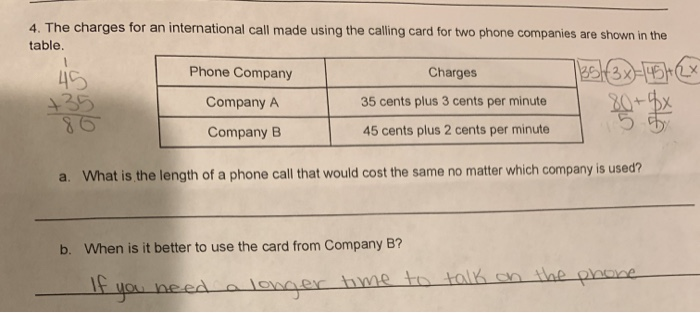 Solved 4. The charges for an international call made using | Chegg.com