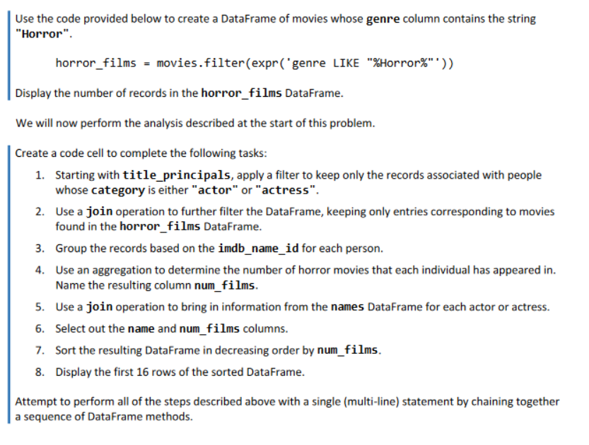 Solved Create a code cell to complete the following tasks: | Chegg.com