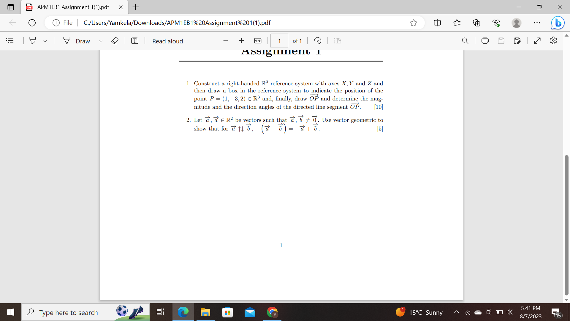 Solved 1. Construct a right-handed \\( \\mathbb{R}^{3} \\) | Chegg.com