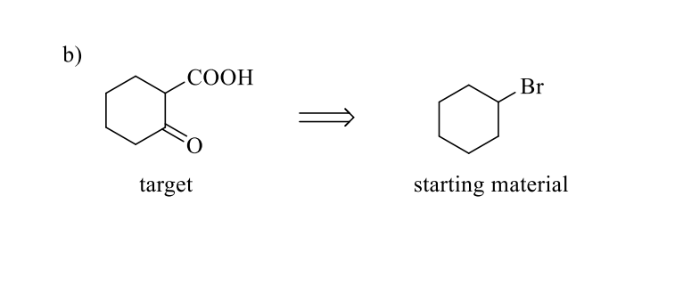 Solved b) COOH Br O target starting material | Chegg.com