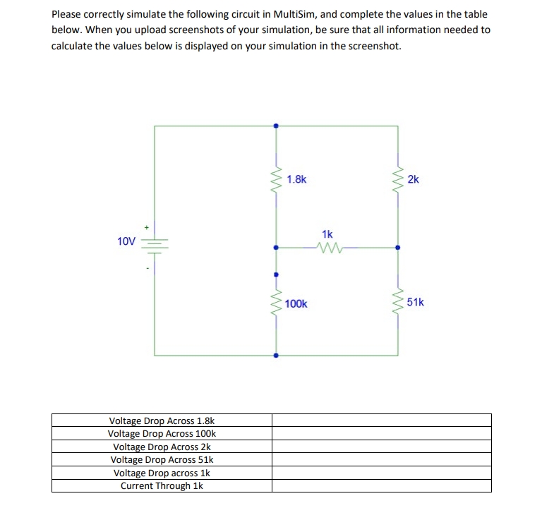 Solved Please correctly simulate the following circuit in | Chegg.com