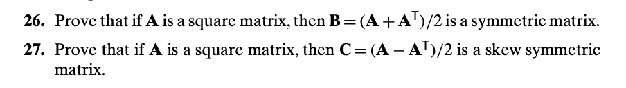 Solved 26. Prove that if A is a square matrix, then | Chegg.com