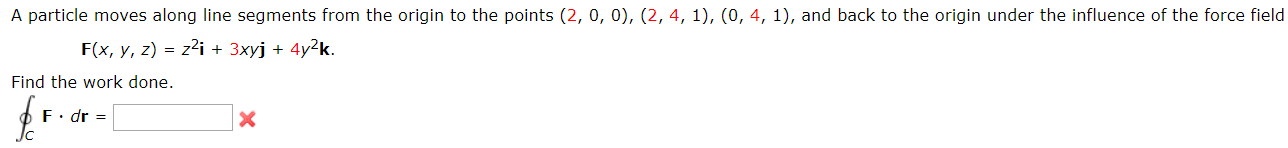Solved A particle moves along line segments from the origin | Chegg.com