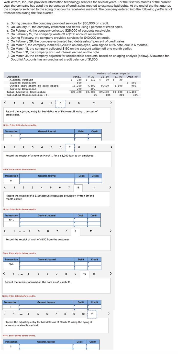 Solved Web Wizard, Inc., has provided information technology | Chegg.com