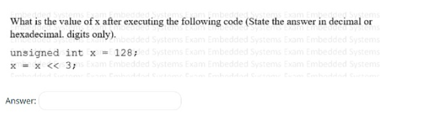 Solved What is the value of x ﻿after executing the following | Chegg.com