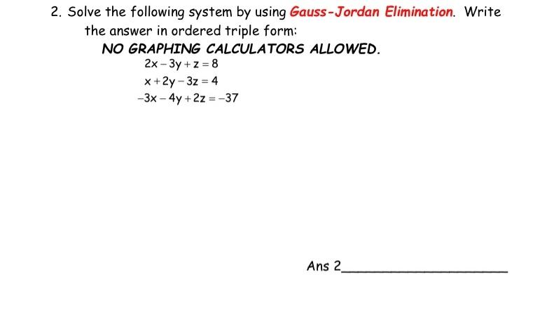 Solved 1. Given the matrix in row-echelon form for a 3 x 3 | Chegg.com