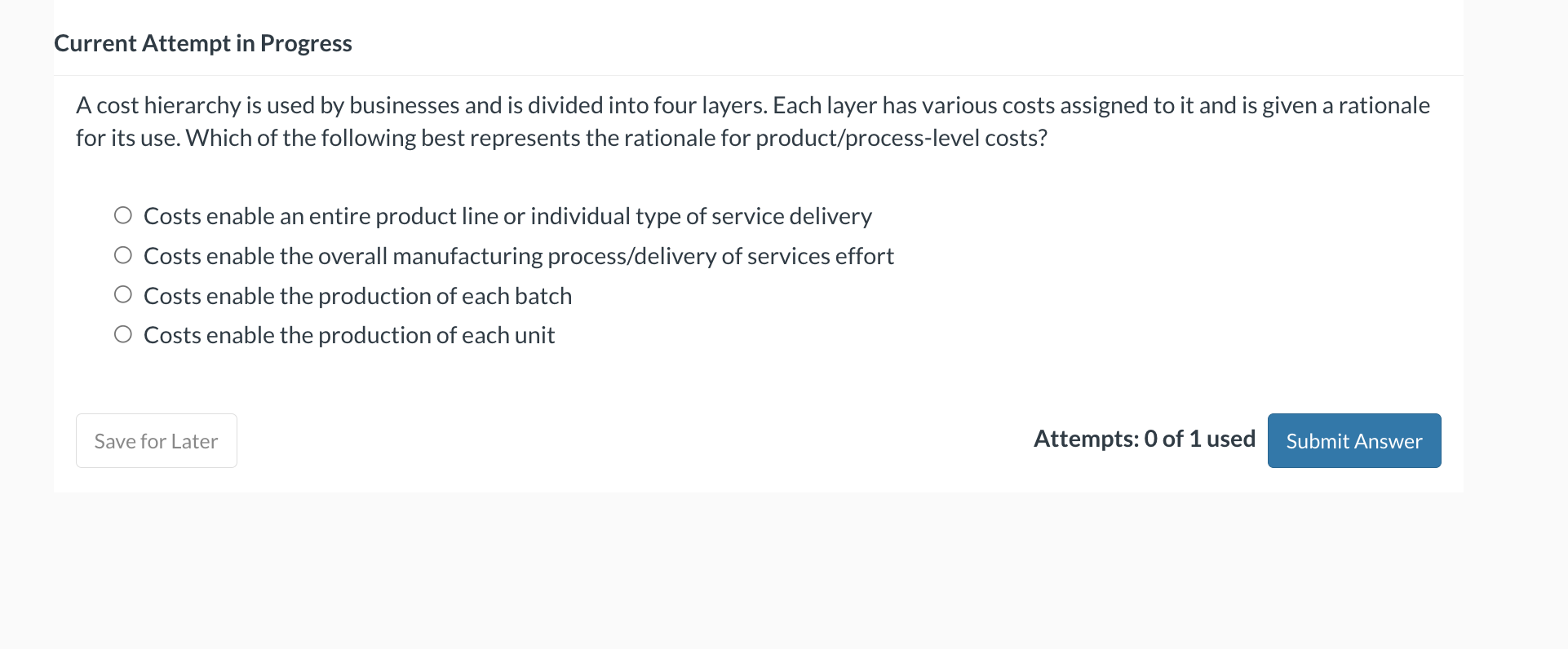 Solved Current Attempt in Progress In comparing a | Chegg.com