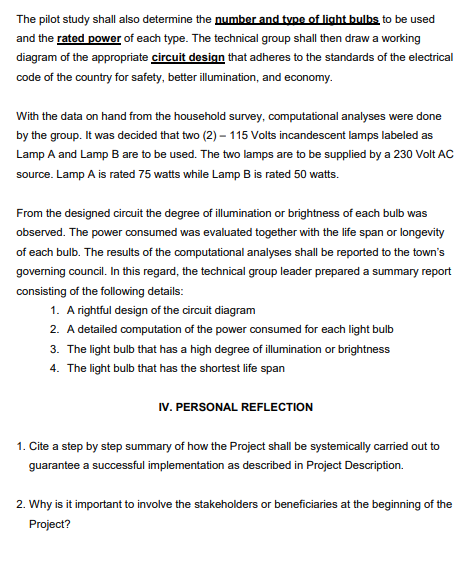 Solved ELECTRICAL CIRCUIT CAPSTONE PROJECT 1. INTRODUCTION | Chegg.com