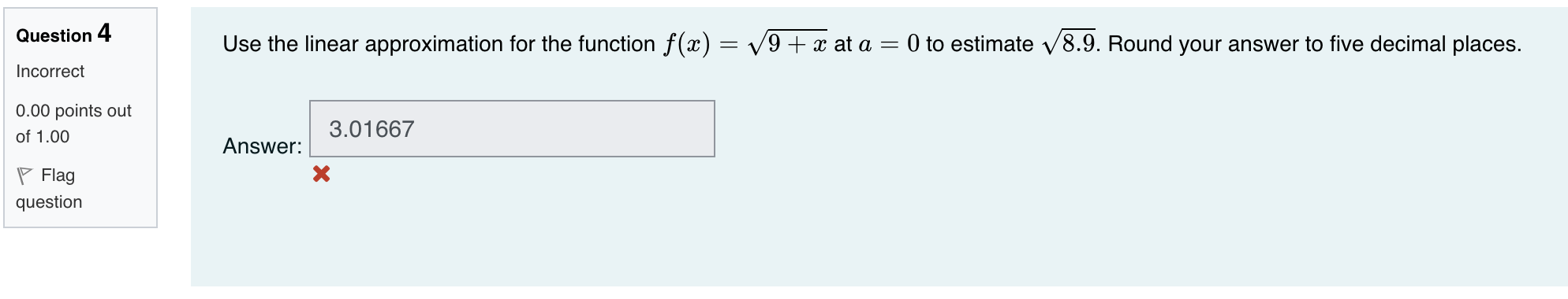 Solved Use the linear approximation for the function | Chegg.com
