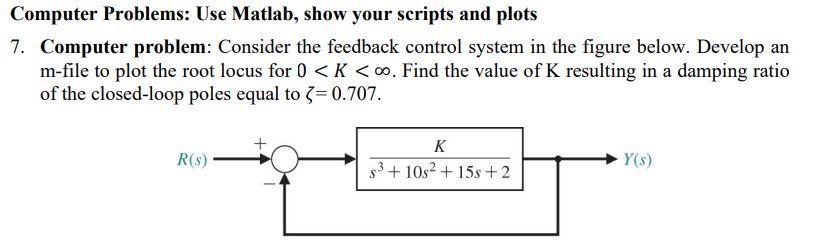 Solved Computer Problems: Use Matlab, show your scripts and | Chegg.com