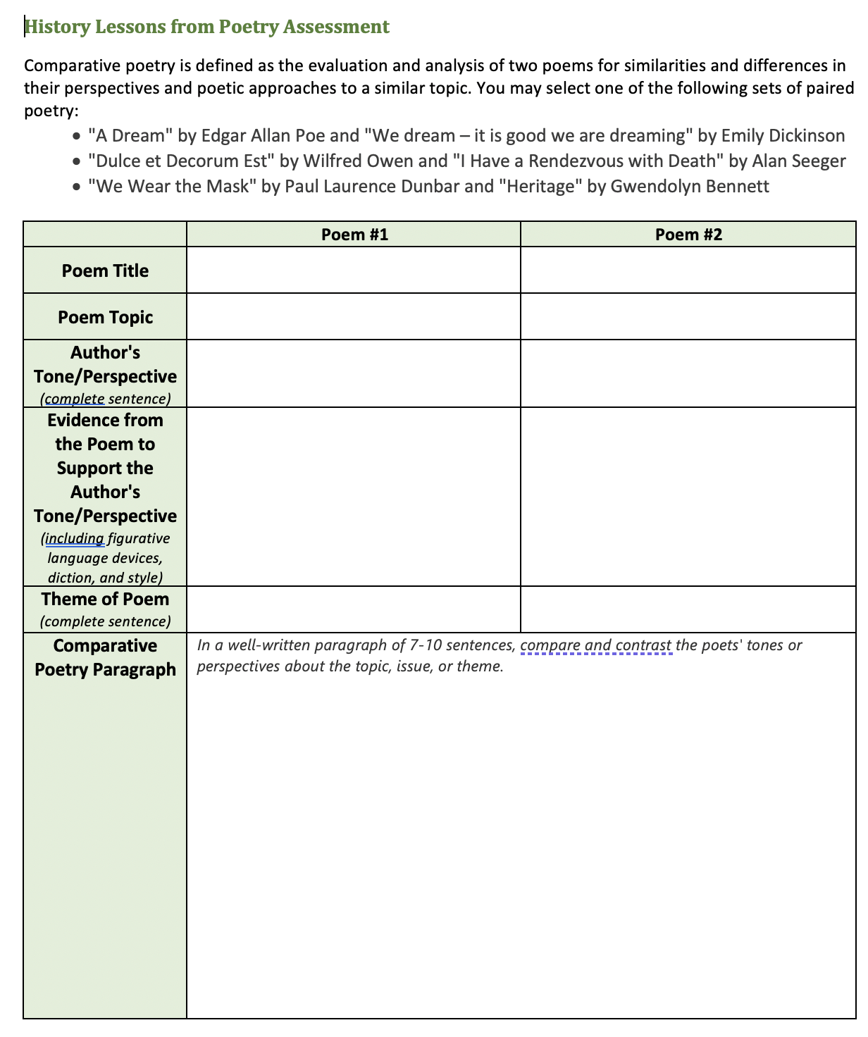 Solved "A Dream" and "We dream—it is good we are | Chegg.com